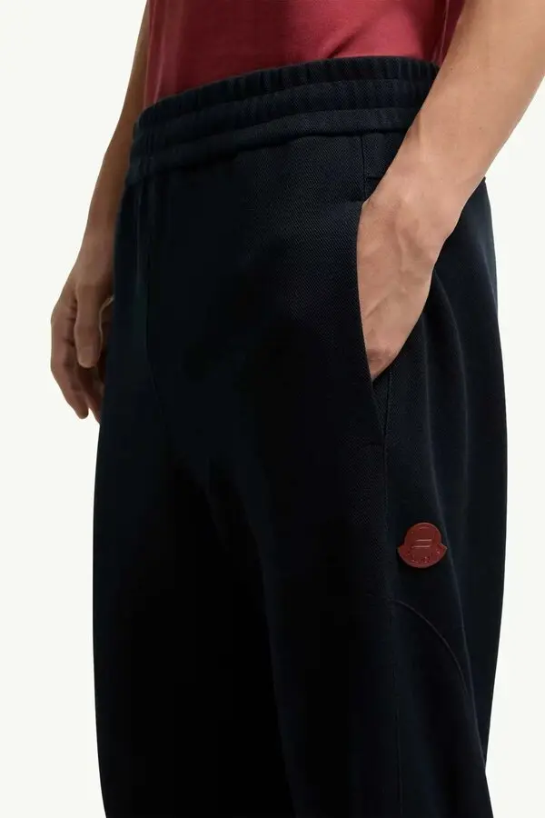 Moncler Logo Detail Casual Pants - Blue