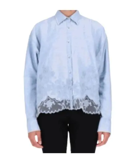 Ermanno Scervino Lace Detailed Shirt - Blue
