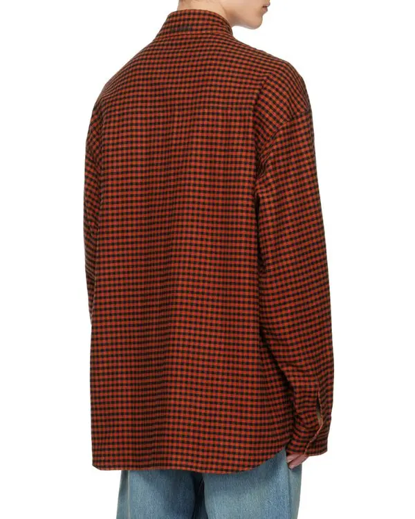 Balenciaga Checkered Reversible Oversized Shirt