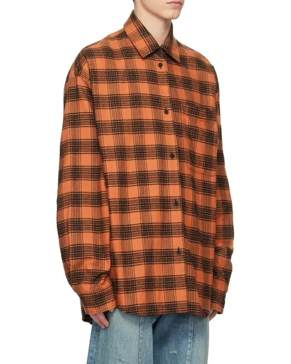 Balenciaga Checkered Reversible Oversized Shirt
