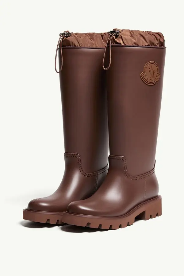 Moncler Kickstream Rain Boots - Brown
