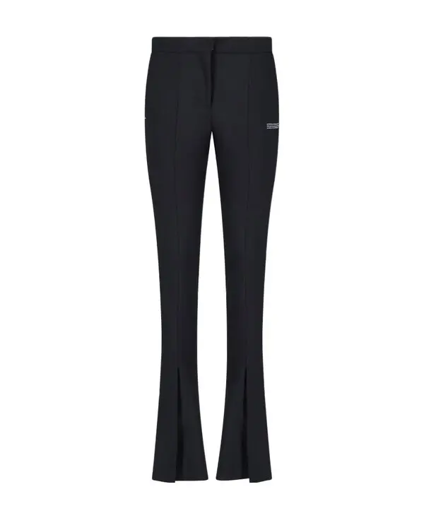 Off-White Logo Printed Tailored Trousers - Black