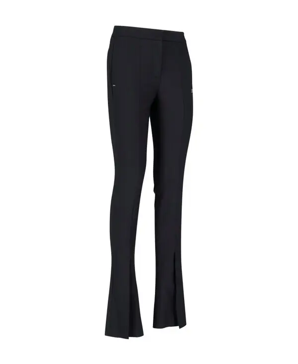 Off-White Logo Printed Tailored Trousers - Black