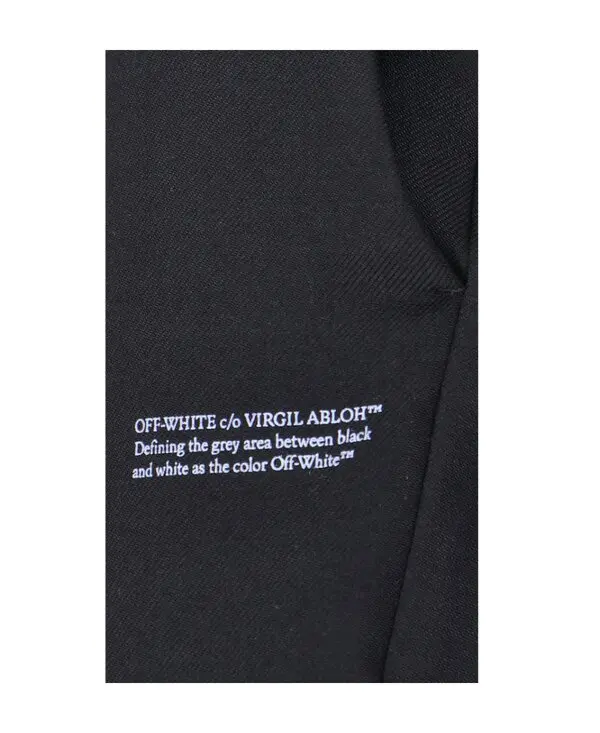 Off-White Logo Printed Tailored Trousers - Black