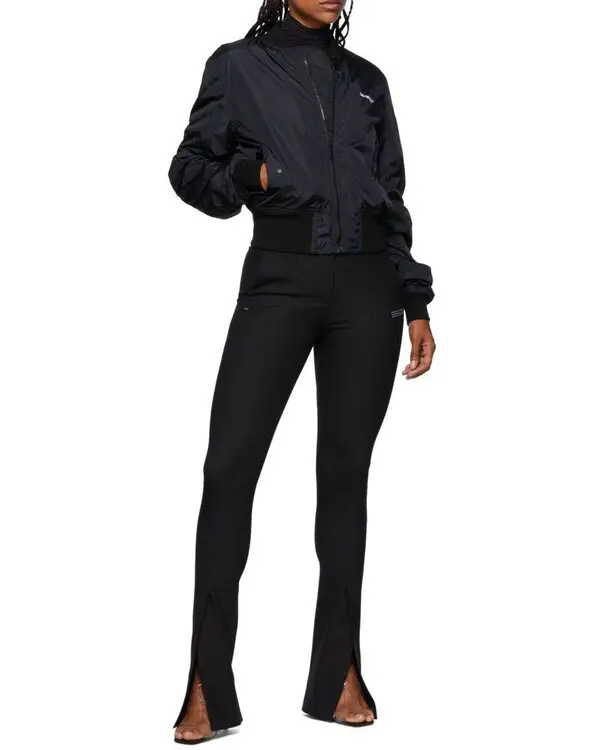 Off-White Logo Printed Tailored Trousers - Black