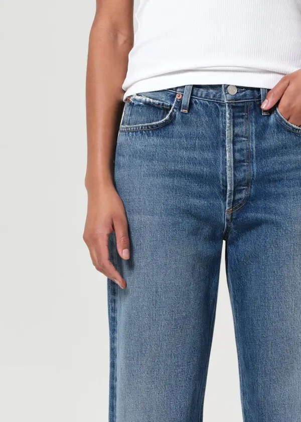 AGOLDE Straight-leg Jeans With Patch Pockets - Blue