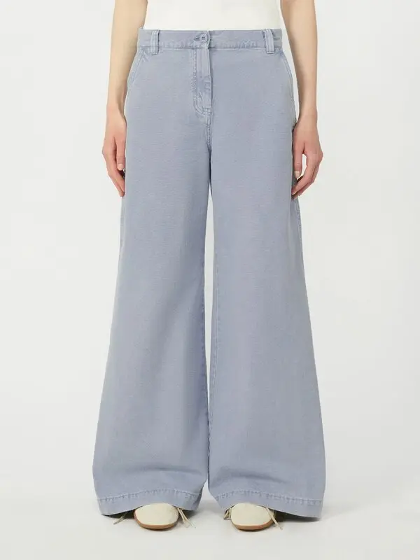 Max Mara Wide-leg Buttoned Trousers - Gray