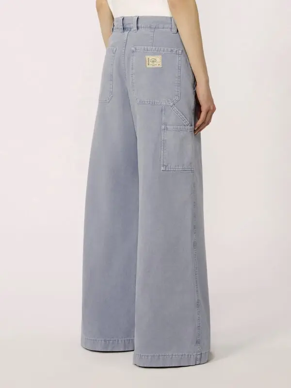 Max Mara Wide-leg Buttoned Trousers - Gray