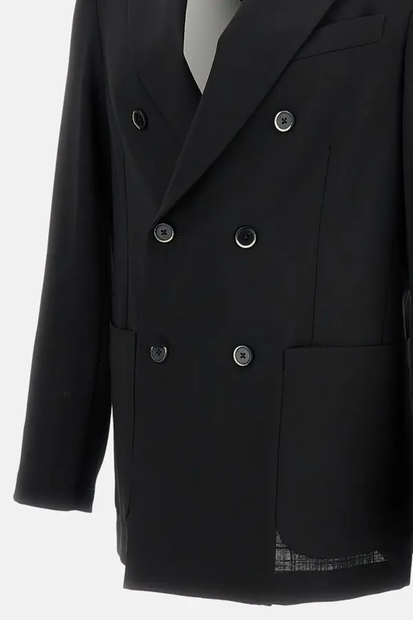 Barena Venezia Double-breasted Blazer - Black