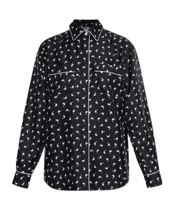 Moschino Print Satin Shirt