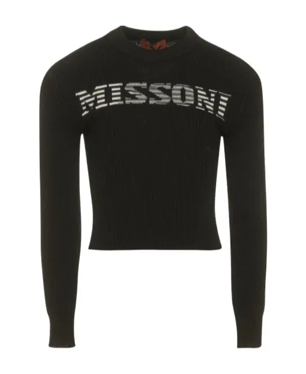 Missoni Round Neck Long-sleeved Sweater - Black