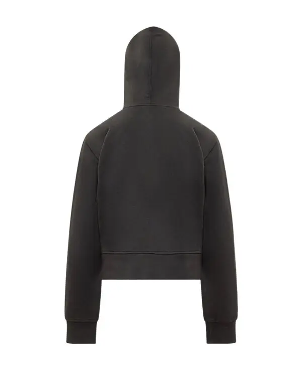 Palm Angels Logo Detailed Cropped Hoodie