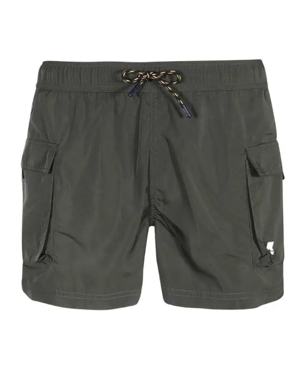 K-WAY Logo Swim Trunks - Black