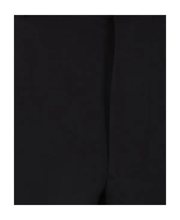 Prada Mid-rise Tailored Trousers With Triangle Logo Detail - Black