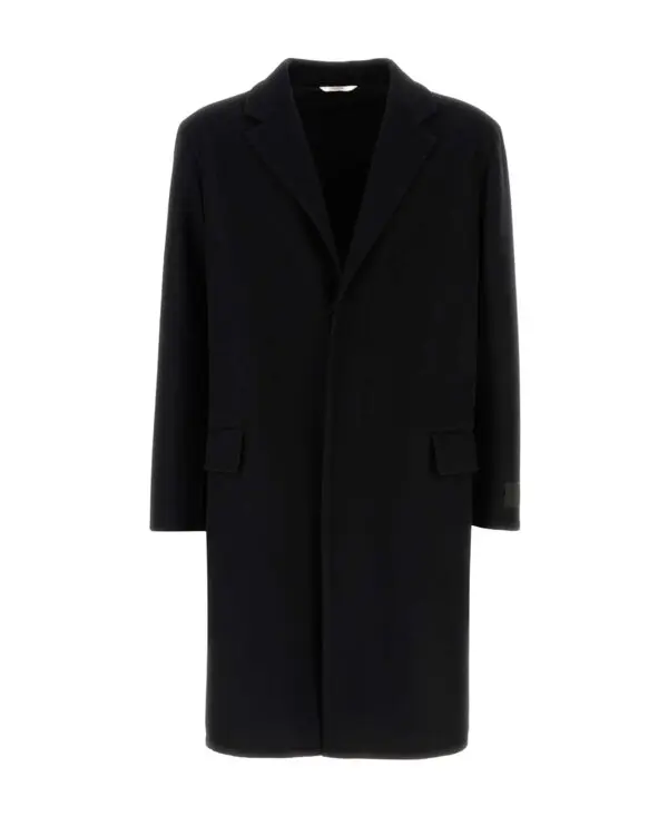 Valentino Garavani Single-breasted Long-sleeved Coat - Black