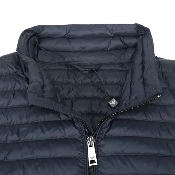 Emporio Armani Down Jacket With Logo Detail - Black