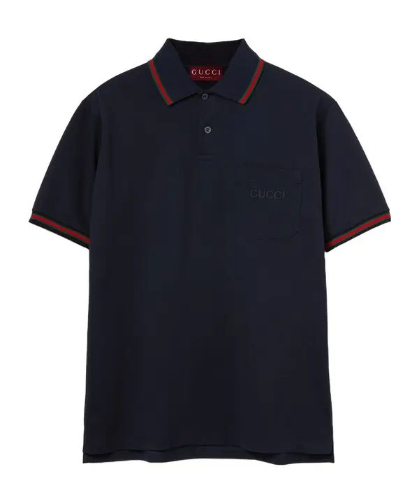 Gucci Logo Embroidered Short-sleeve Polo Shirt