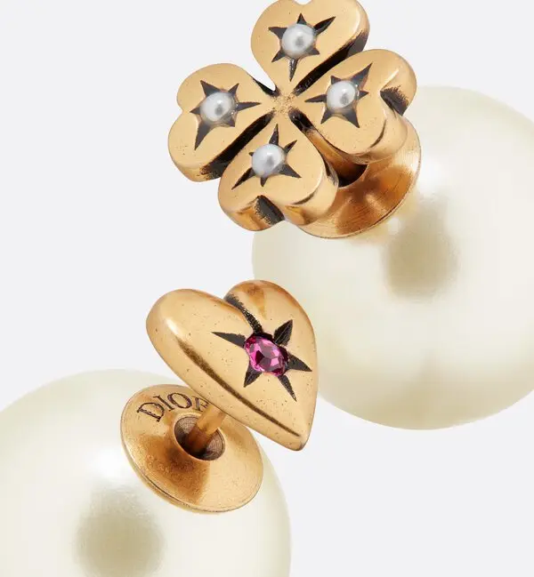 Dior Tribales Earrings With Clover And Heart Motifs