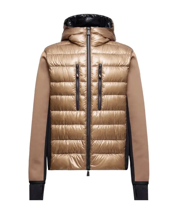 Moncler Padded Zip-up Hoodie - Beige