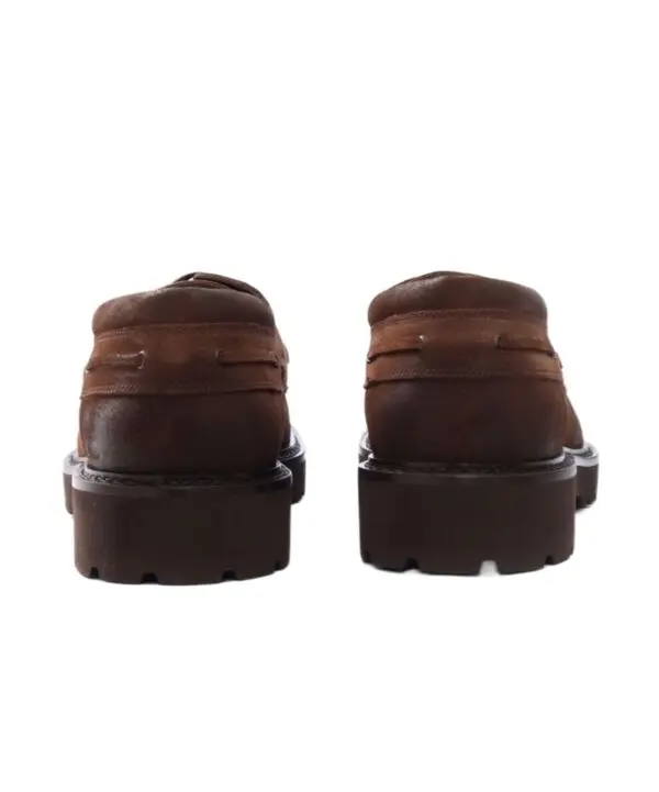 DOUCAL'S Lace-up" Round Toe Lug Sole Shoes