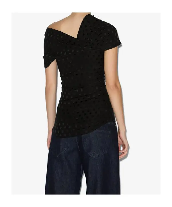 Isabel Marant Étoile Esen Jacquard Polka-dot Top - Black