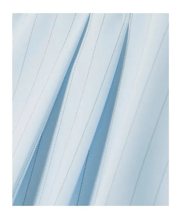 THE FRANKIE SHOP Vivian Pleated Pinstripe Shorts - Blue