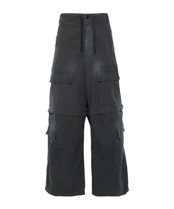 Balenciaga Washed-out Large Cargo Pants - Blue-gray