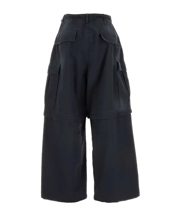 Balenciaga Washed-out Large Cargo Pants - Blue-gray