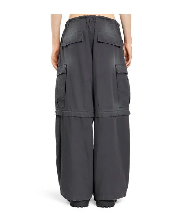 Balenciaga Washed-out Large Cargo Pants - Blue-gray