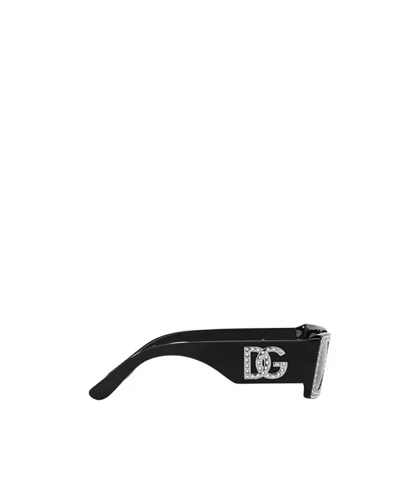 Dolce & Gabbana Embellished Geometric Frame Sunglasses