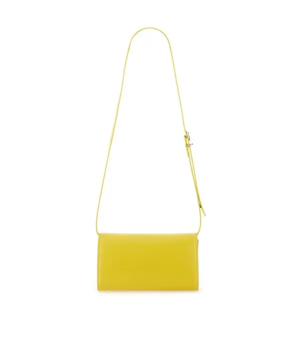 JIL SANDER Logo Stamp Shoulder Bag - White
