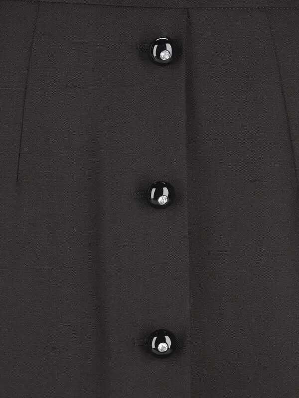 Valentino Garavani Shearling Trim Skirt