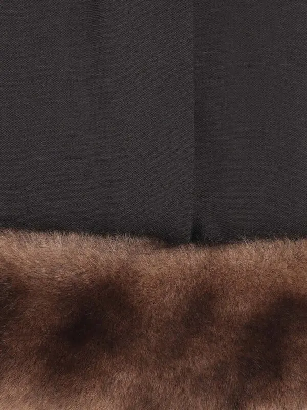 Valentino Garavani Shearling Trim Skirt
