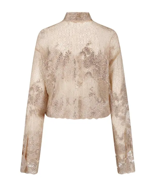 Ermanno Scervino Embellished Cropped Shirt