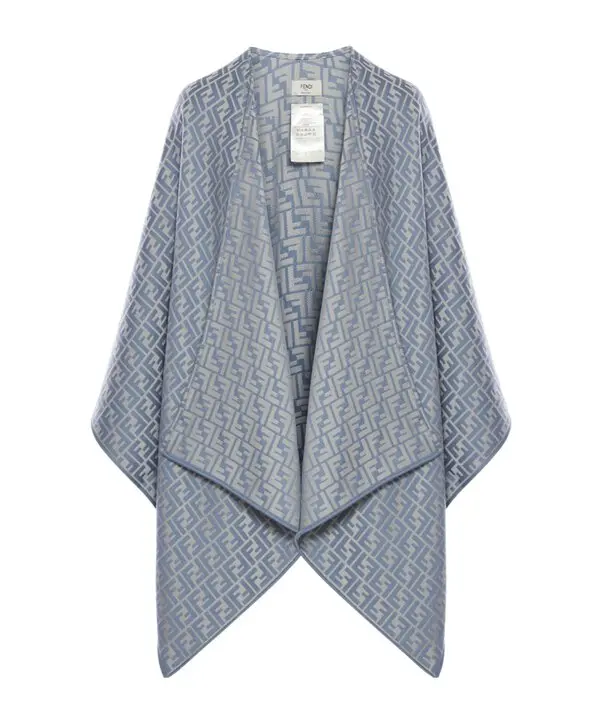 Fendi Ff Jacquard Poncho