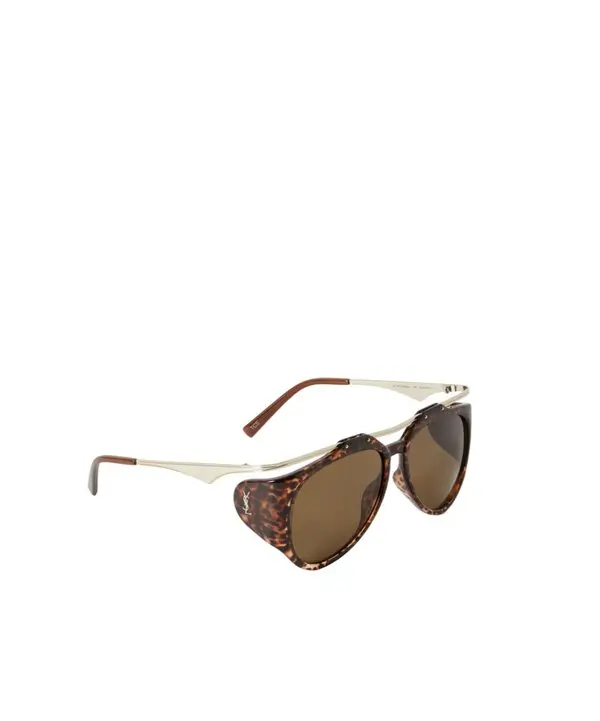 Saint Laurent Aviator-frame Sunglasses - Brown