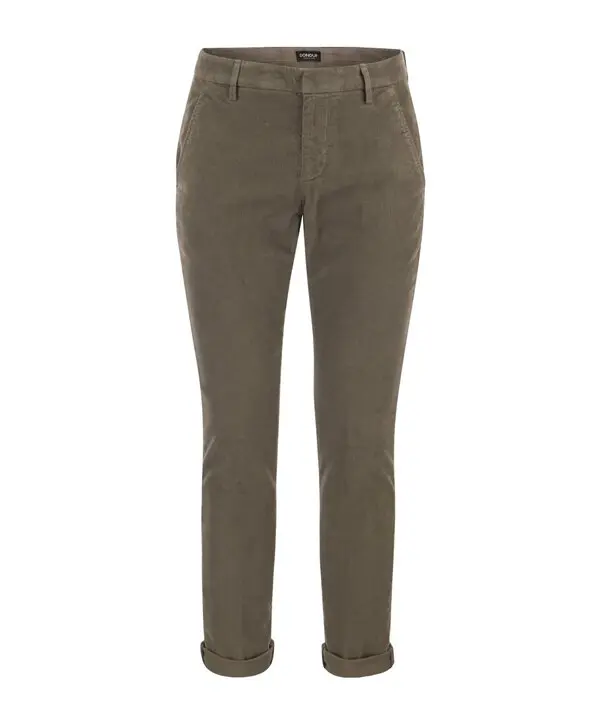 DONDUP Gaubert Slim Milleraies Trousers - Green