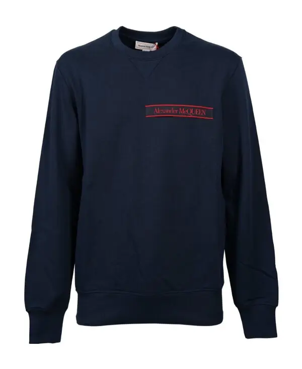 Alexander McQueen Logo-patch Long-sleeve Sweatshirt - Blue