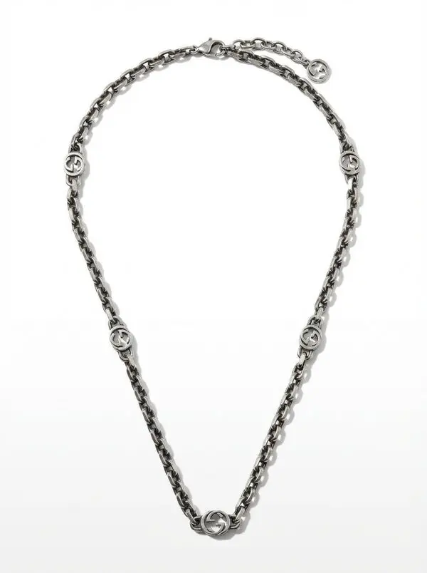 Gucci Interlocking Gg Necklace - White