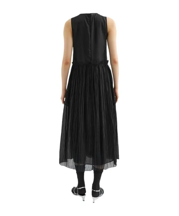 JIL SANDER Muslin Pleated Dress