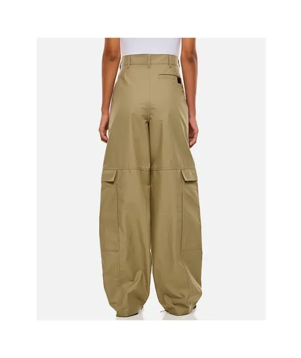 Loewe High-waist Wide-leg Cargo Trousers - Green
