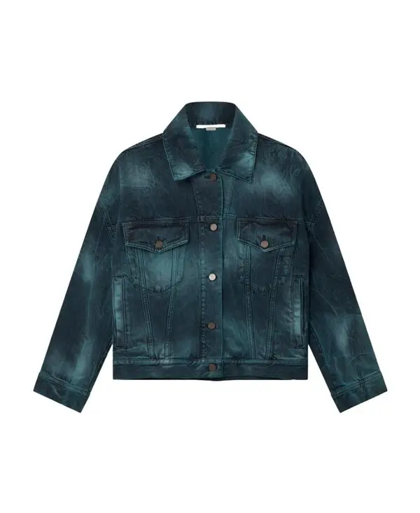 Stella McCartney Oversized Tie-dye Denim Jacket - Black