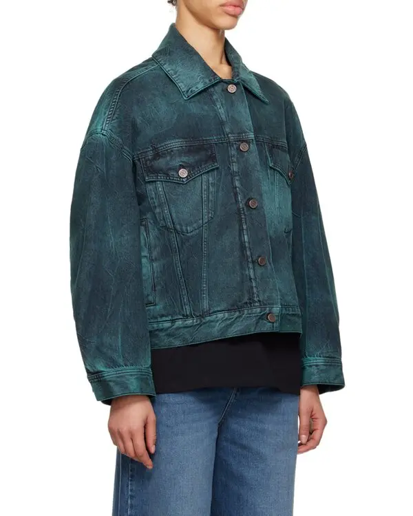 Stella McCartney Oversized Tie-dye Denim Jacket - Black