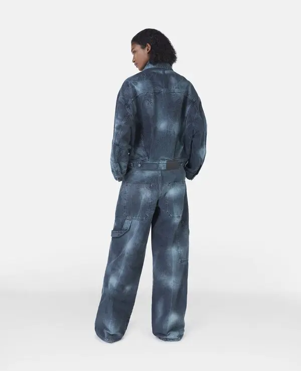 Stella McCartney Oversized Tie-dye Denim Jacket - Black