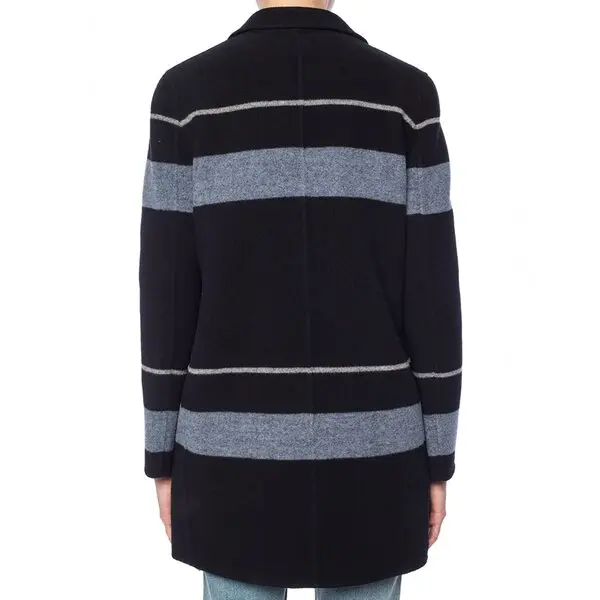 Emporio Armani Striped Double-breasted Coat