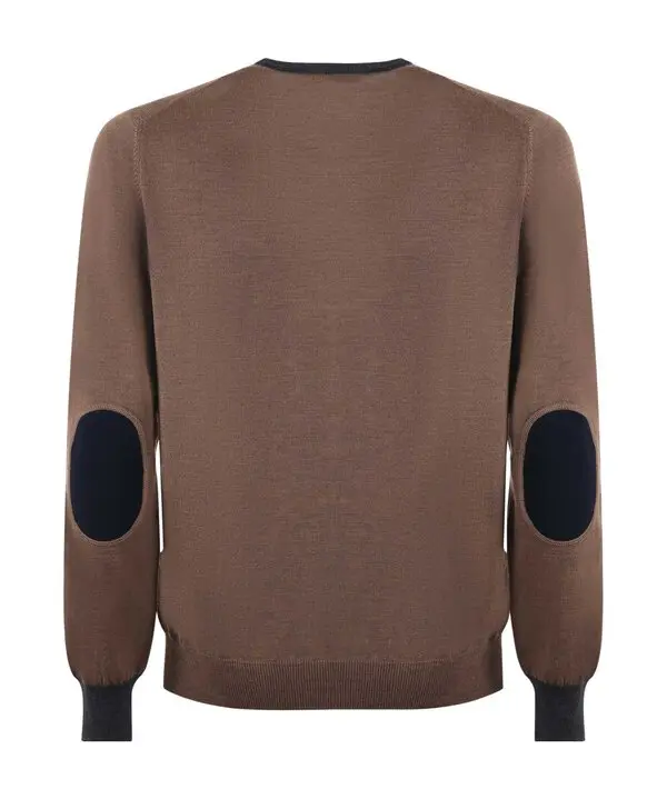 FAY Crew Neck Sweater - Brown