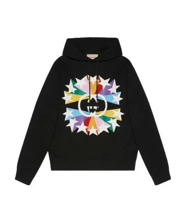 Gucci Interlocking G Star Burst Print Hoodie