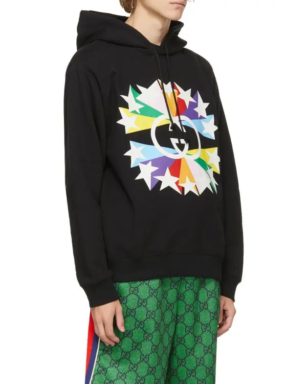 Gucci Interlocking G Star Burst Print Hoodie