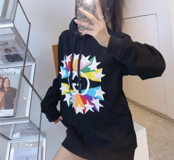 Gucci Interlocking G Star Burst Print Hoodie
