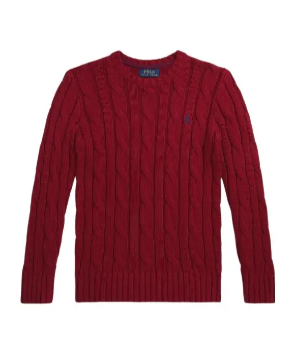 Polo Ralph Lauren Cable-knit Crew Neck Sweater - Red